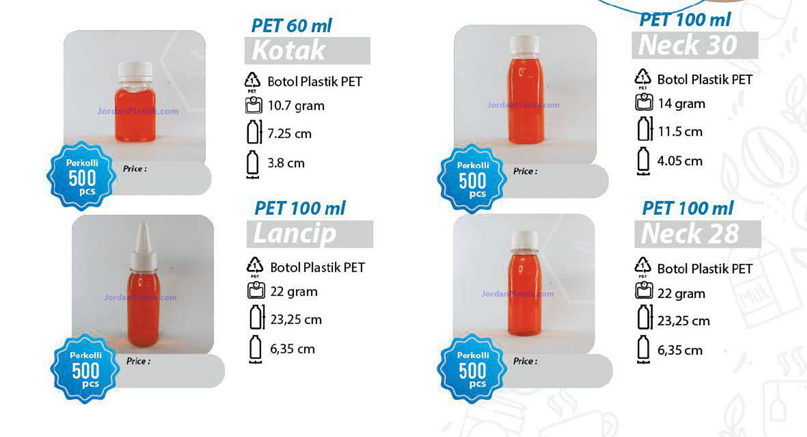 PET 300 – 499 ml - Jordan Plastik